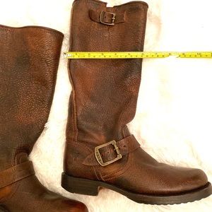 Frye | Shoes | Frye Veronica Distressed Brown Leather Riding Boot | Poshmark